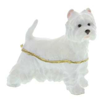 Westie West Highland Terrier Dog Trinket Box Juliana Collection
